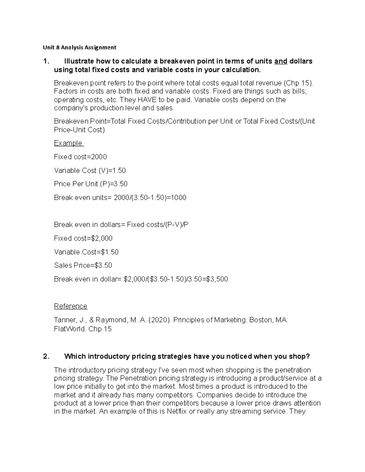 MK351-Unit 8 Analysis Assignment - Unit 8 Analysis Assignment 1 ...