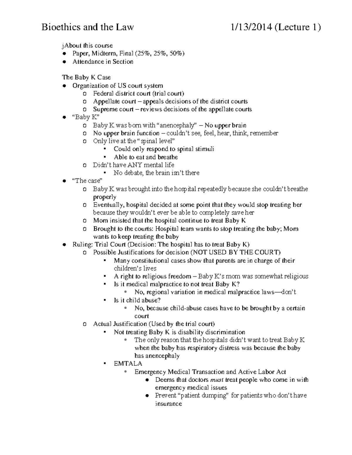 Lecture notes, all lectures - fully extended (2in1 summary) - Bioethics ...