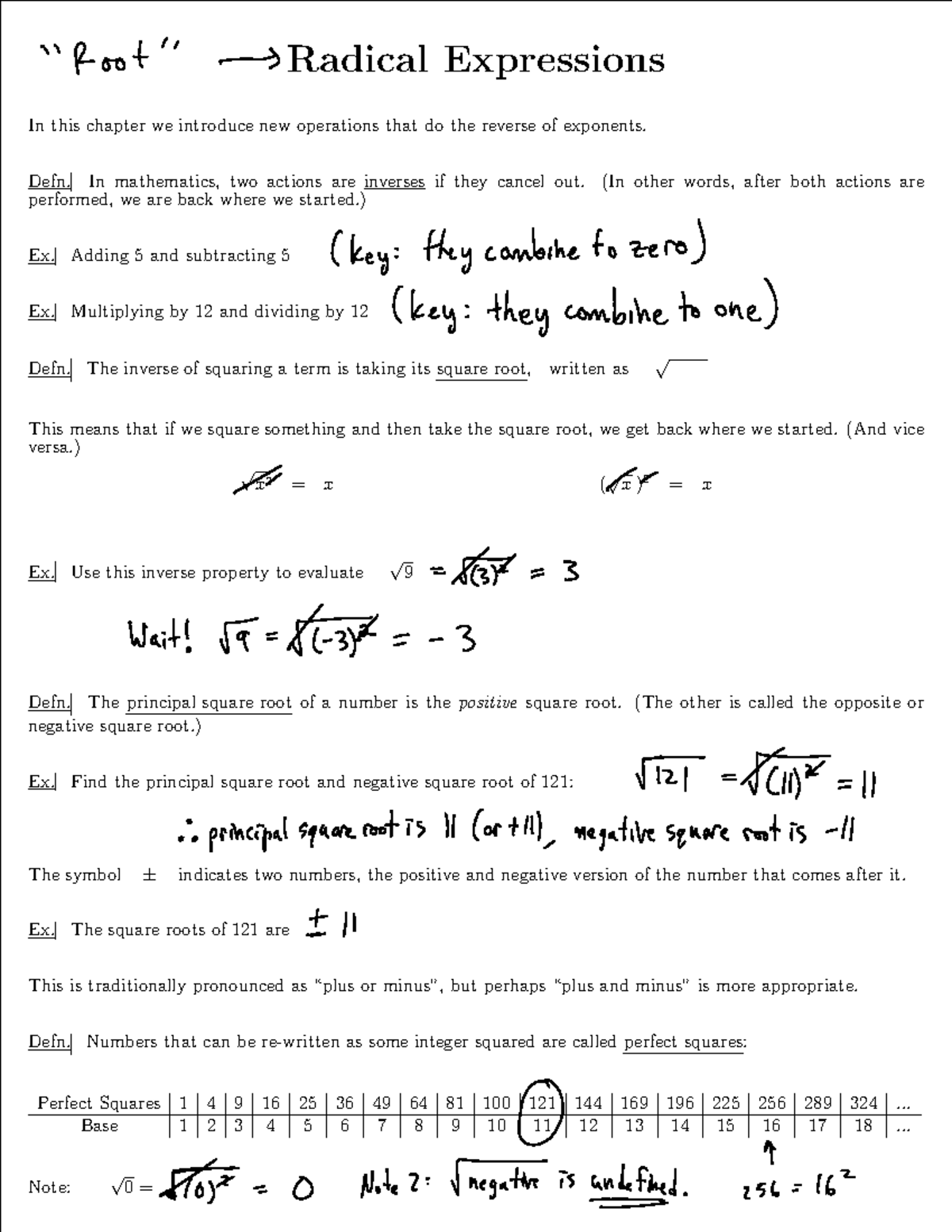 Radical Expressions and Equations - Radical Expressions In this chapter ...