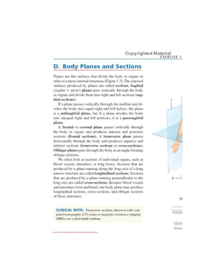 Anatomical Language - Copyrighted Material EXERCISE 1 ANATOMICAL ...