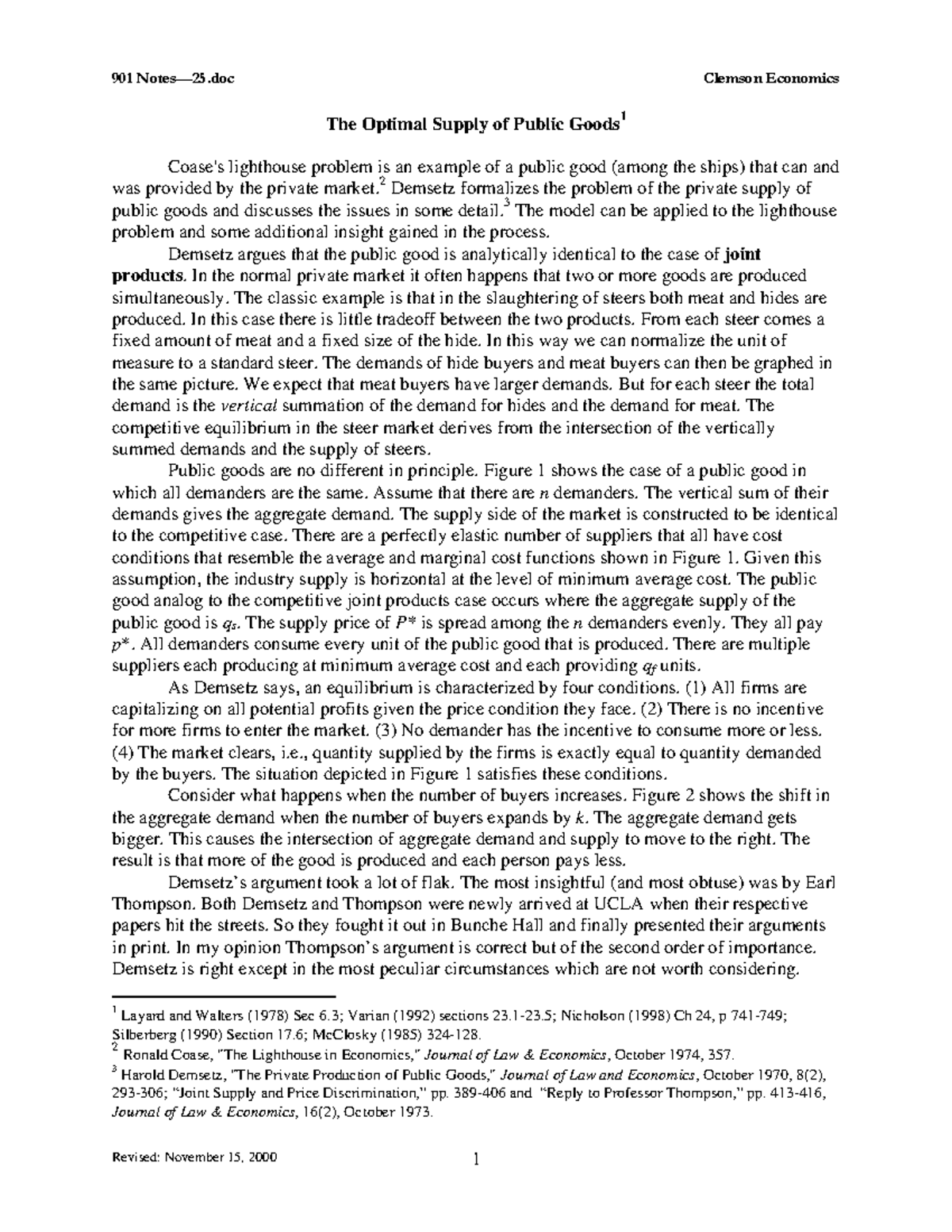 2000 15 - 2000 - The Optimal Supply of Public Goods 1 Coase's ...