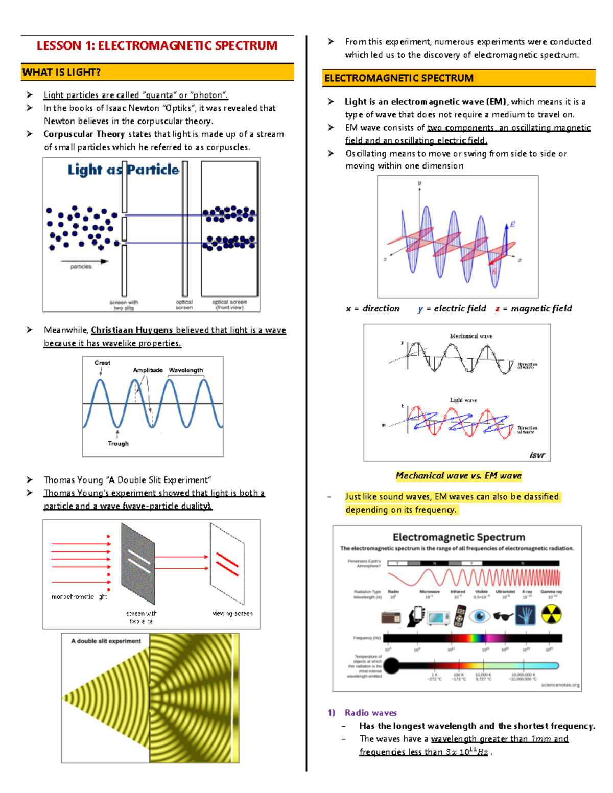Reviewer in General Physics 2 - Quarter 4 - LESSON 1: ELECTROMAGNETIC ...