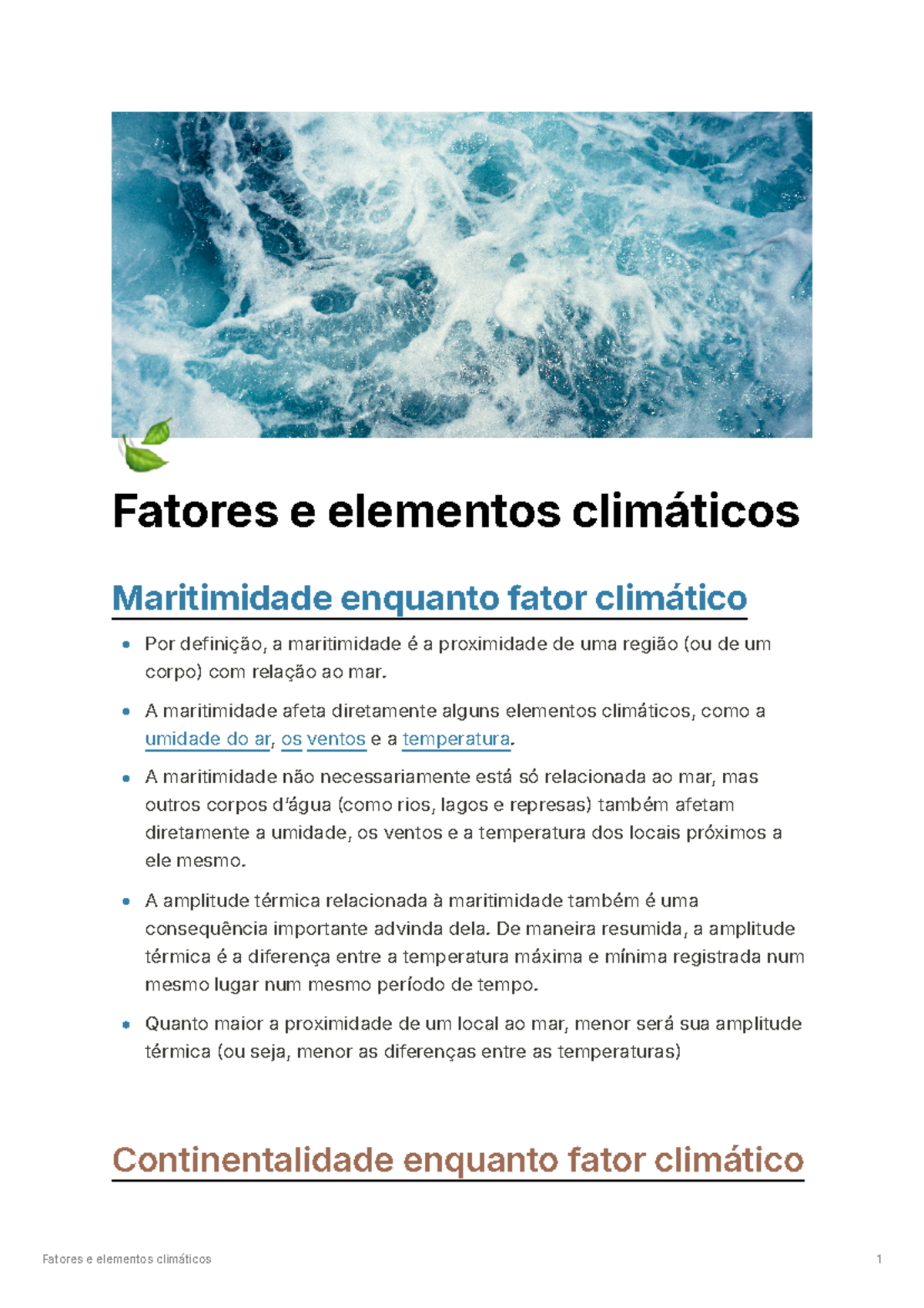 Fatores e elementos climáticos - Fatores e elementos climáticos 1 🍃 Fatores e elementos ...