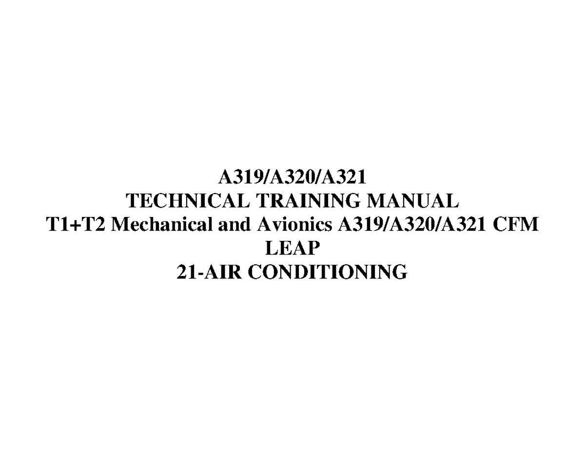 21 - AIR COND - sistema de aviación a320 ata 21 - A319/A320/A TECHNICAL ...