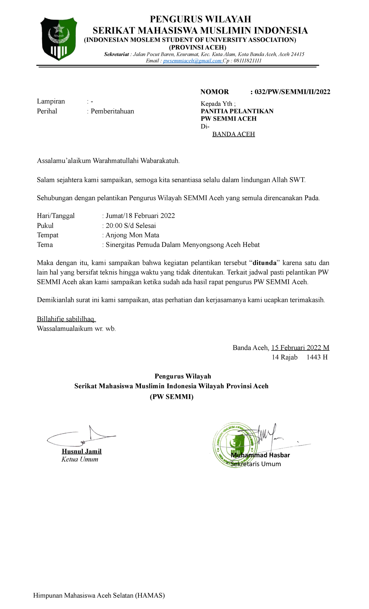 Surat ttd-dikonversi - Muhammad Hasbar Sekretaris Umum PENGURUS WILAYAH ...