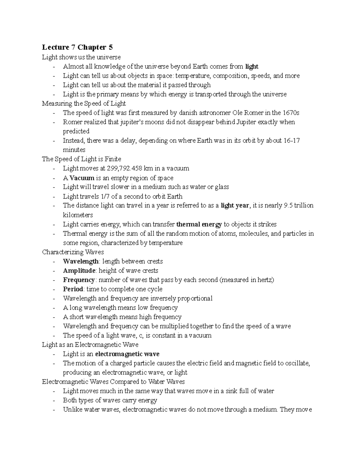 Py 124 lecture 7 - taught by Prof Bordoloi - Lecture 7 Chapter 5 Light ...