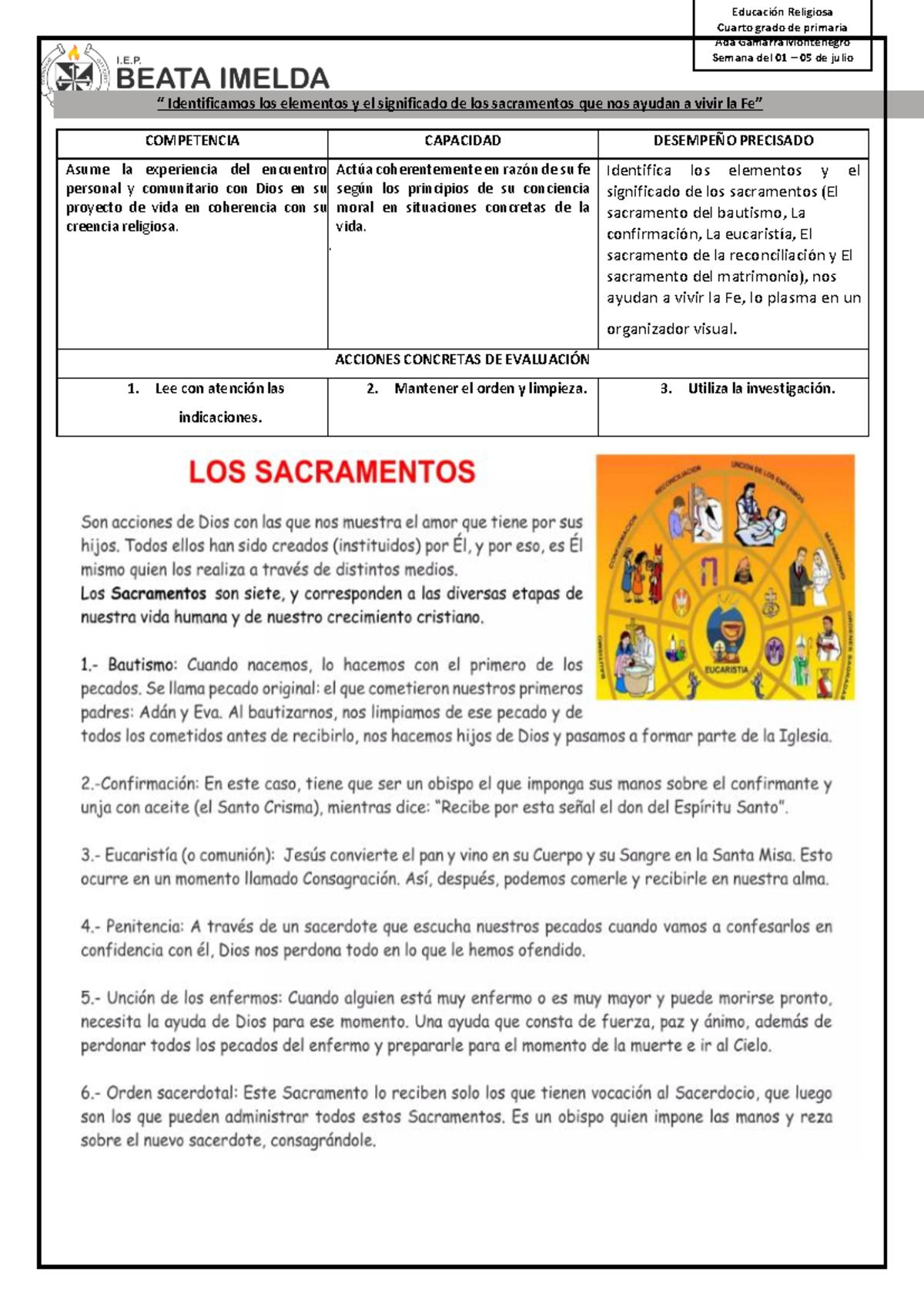 E. Religiosa - Primaria - Cuarto - FT - 07 - Cuarto grado de primaria ...