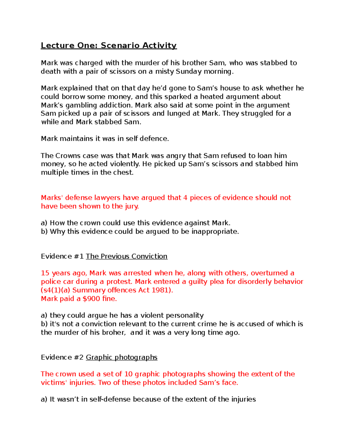 Week One - This covers lecture one (introduction) and lecture two ...