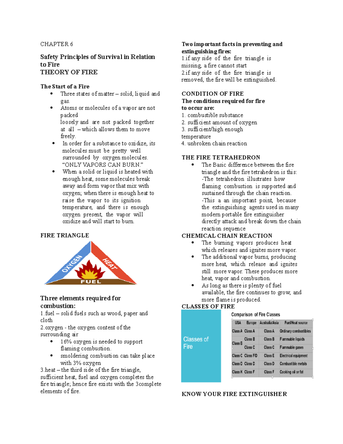 BTCC- Midterm - reviewer - CHAPTER 6 Safety Principles of Survival in ...
