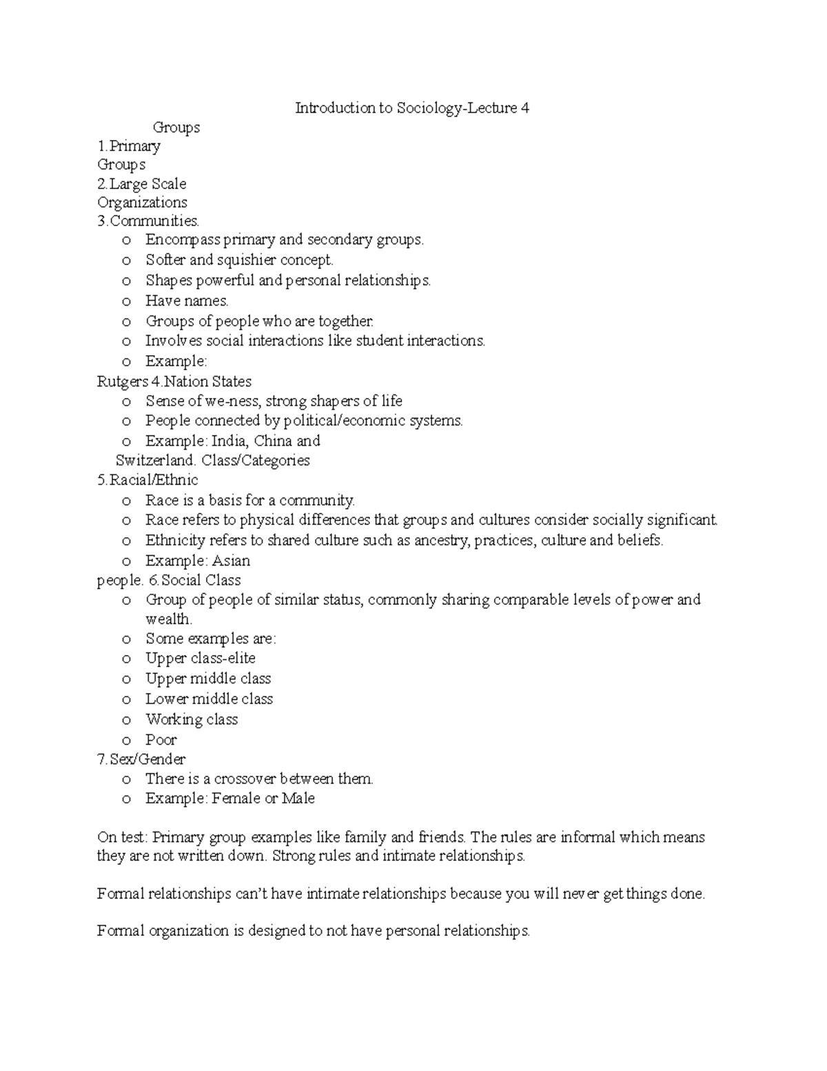 Introduction to Sociological Groups - Introduction to Sociology-Lecture ...