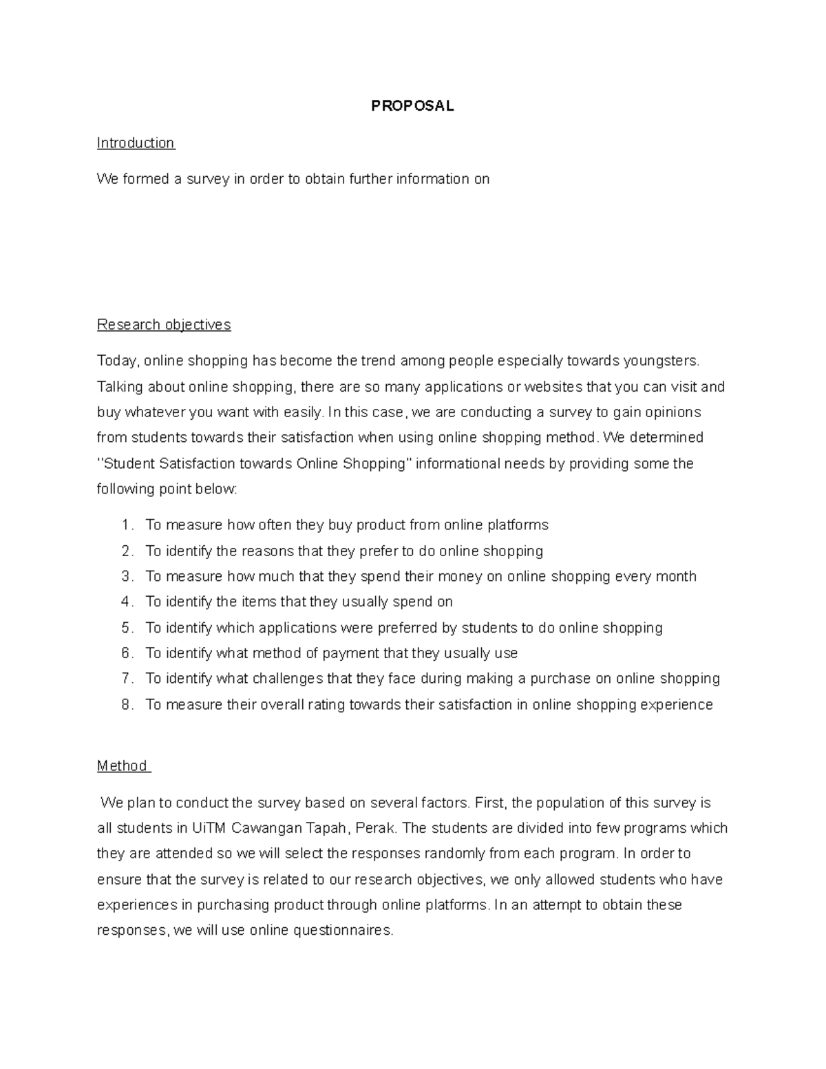 A BRIEFING ON HOW TO MAKE A PROPOSAL FOR YOUR STATISTICS ASSIGNMENT ...