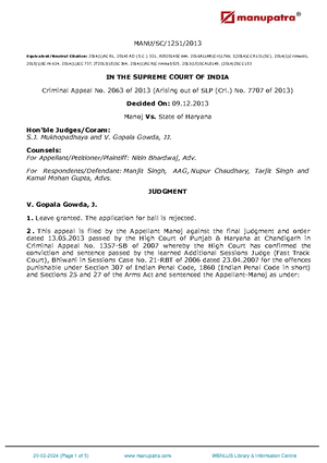 Writ A. 32 - Writ Format - Article 32 - IN THE SUPREME COURT OF INDIA ...