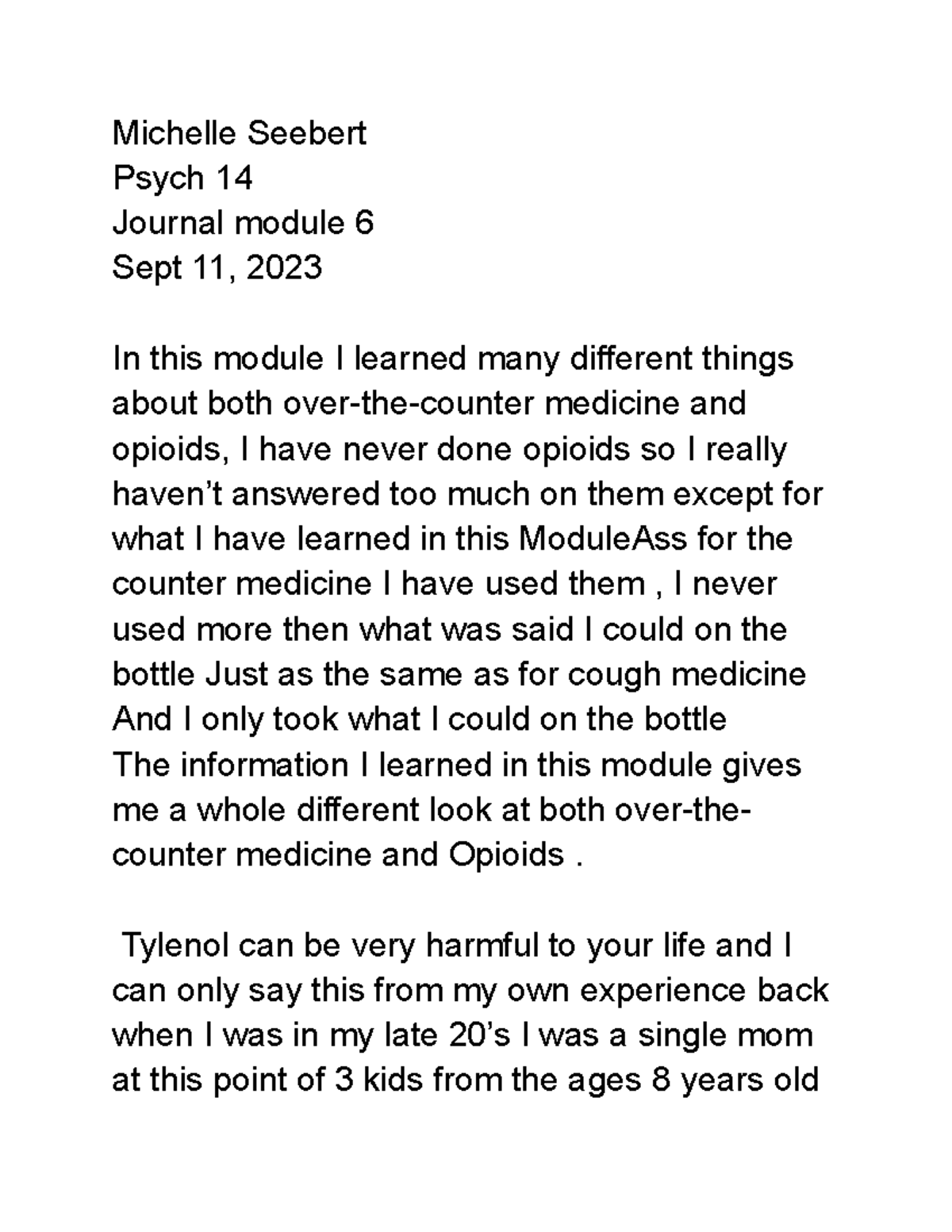 Untitled document - question - Michelle Seebert Psych 14 Journal module ...