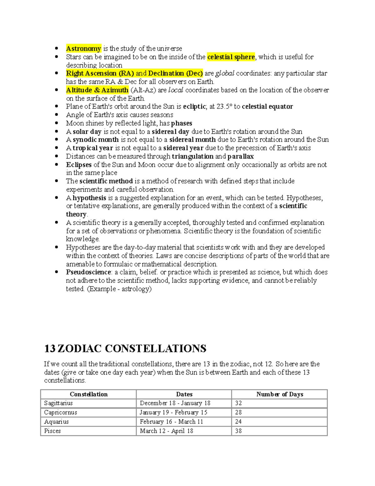 Unit 1 summary - Unit 1 notes summarized from Dr. Ford's class ...