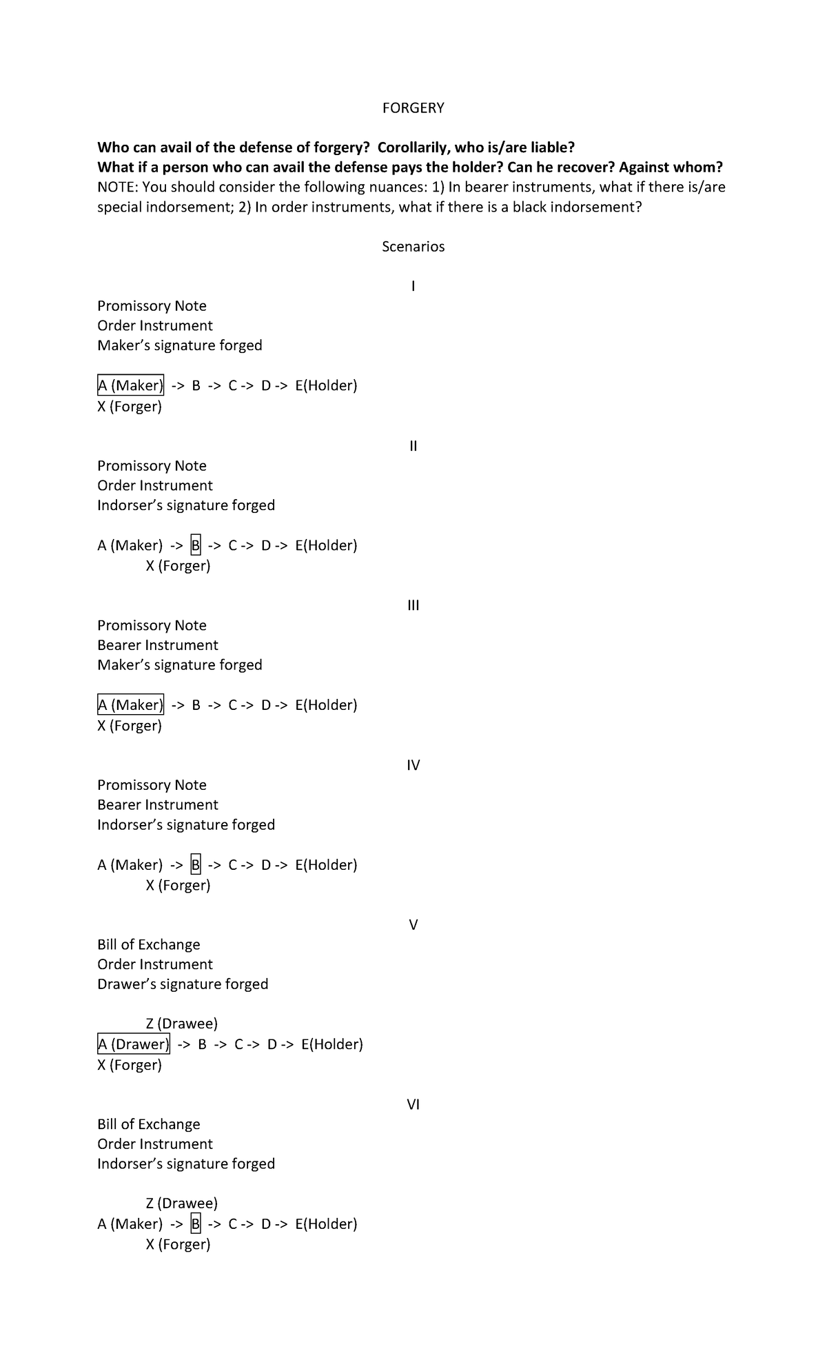 Forgery - FORGERY Who can avail of the defense of forgery? Corollarily ...