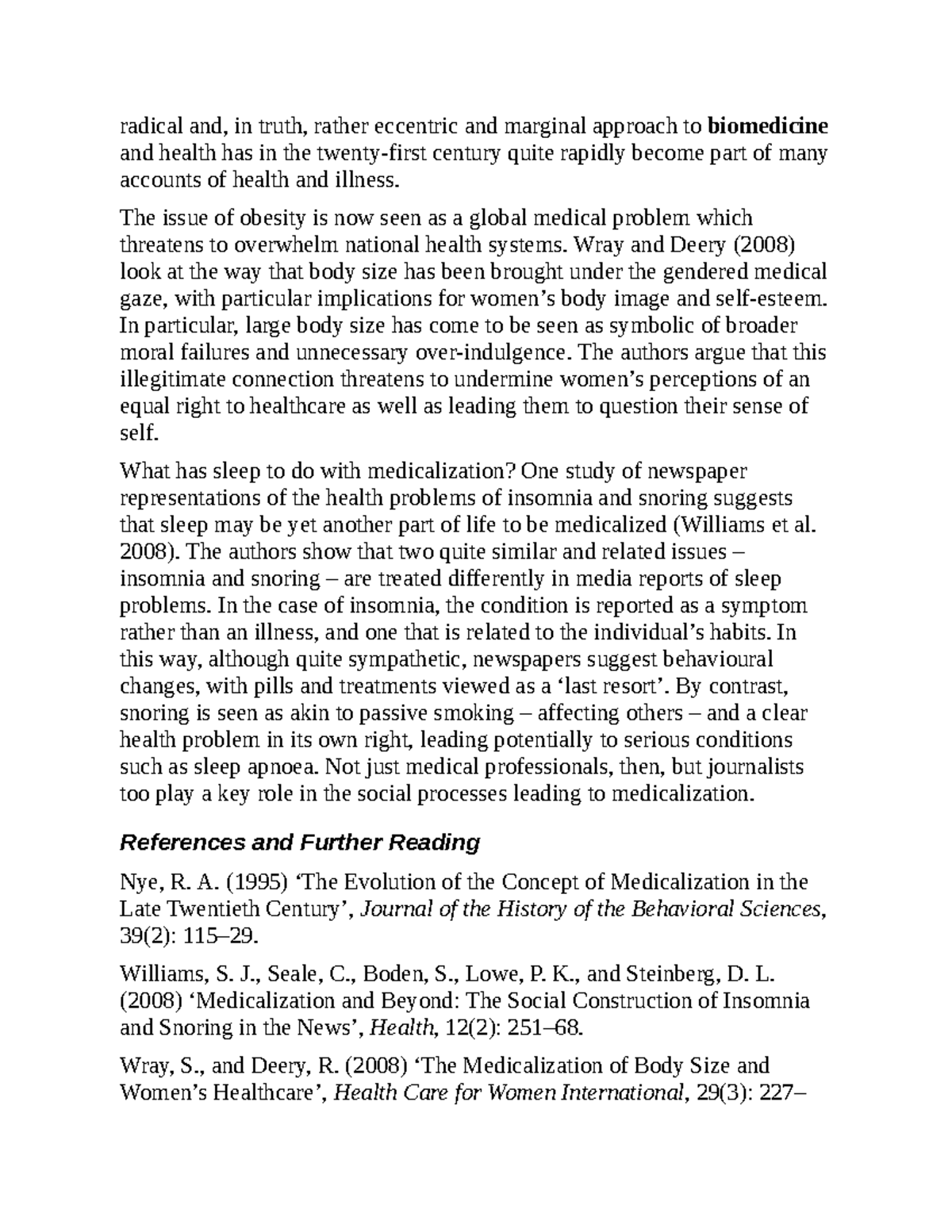 Essential Concepts in Sociology Chapter (53) - radical and, in truth, rather eccentric and ...