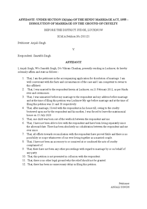 Application for Setting aside ex-parte Decree - IN THE COURT OF, DISTRICT JUDGE, SAKET DISTRICT ...