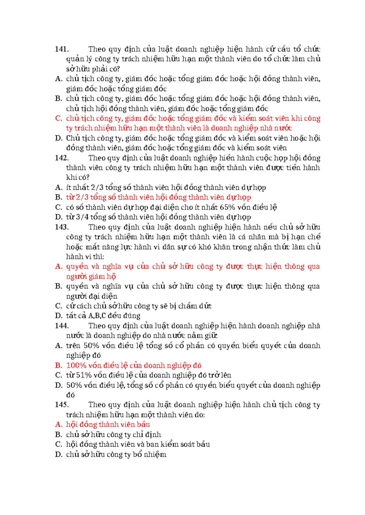 141-150 - ádfsd - Theo quy đ nh cị ủa lu ật doanh nghi p hi n hành c ệ ệ ứ c ấu t ổ ch ức qu n ...