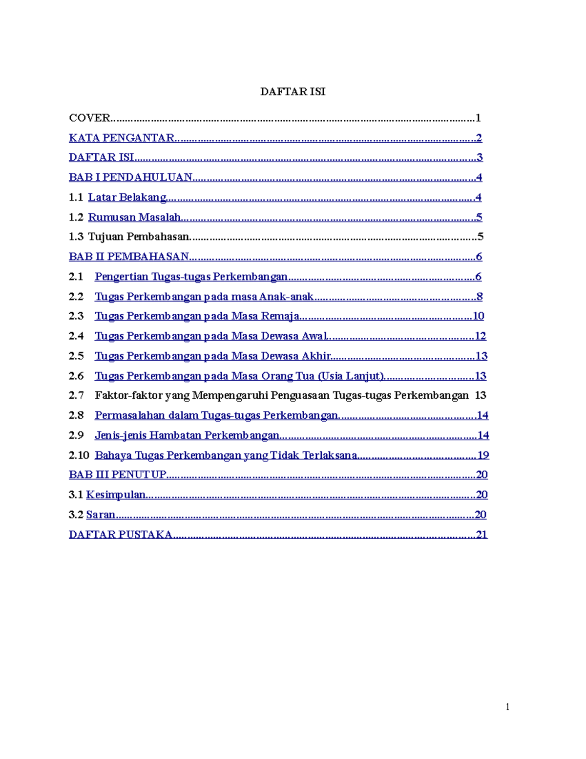 Makalah PPD Kelompok 4 Tugas Perkembangan - DAFTAR - Studocu