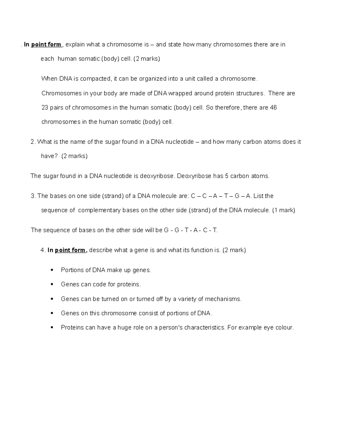 In point form - Lecture notes 1-2 - . In point form , explain what a ...