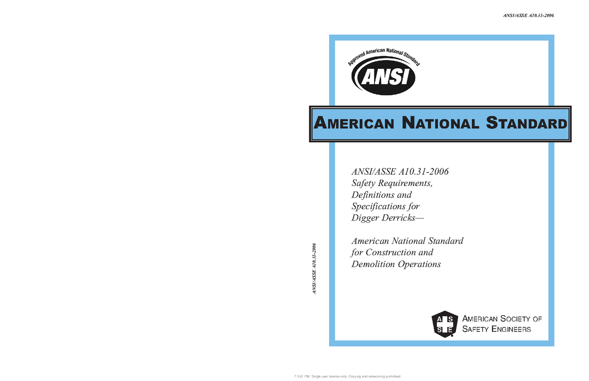 ANSI A10.31 2006 - Normatividad - ANSI/ASSE A10- ANSI/ASSE A10- ANSI ...