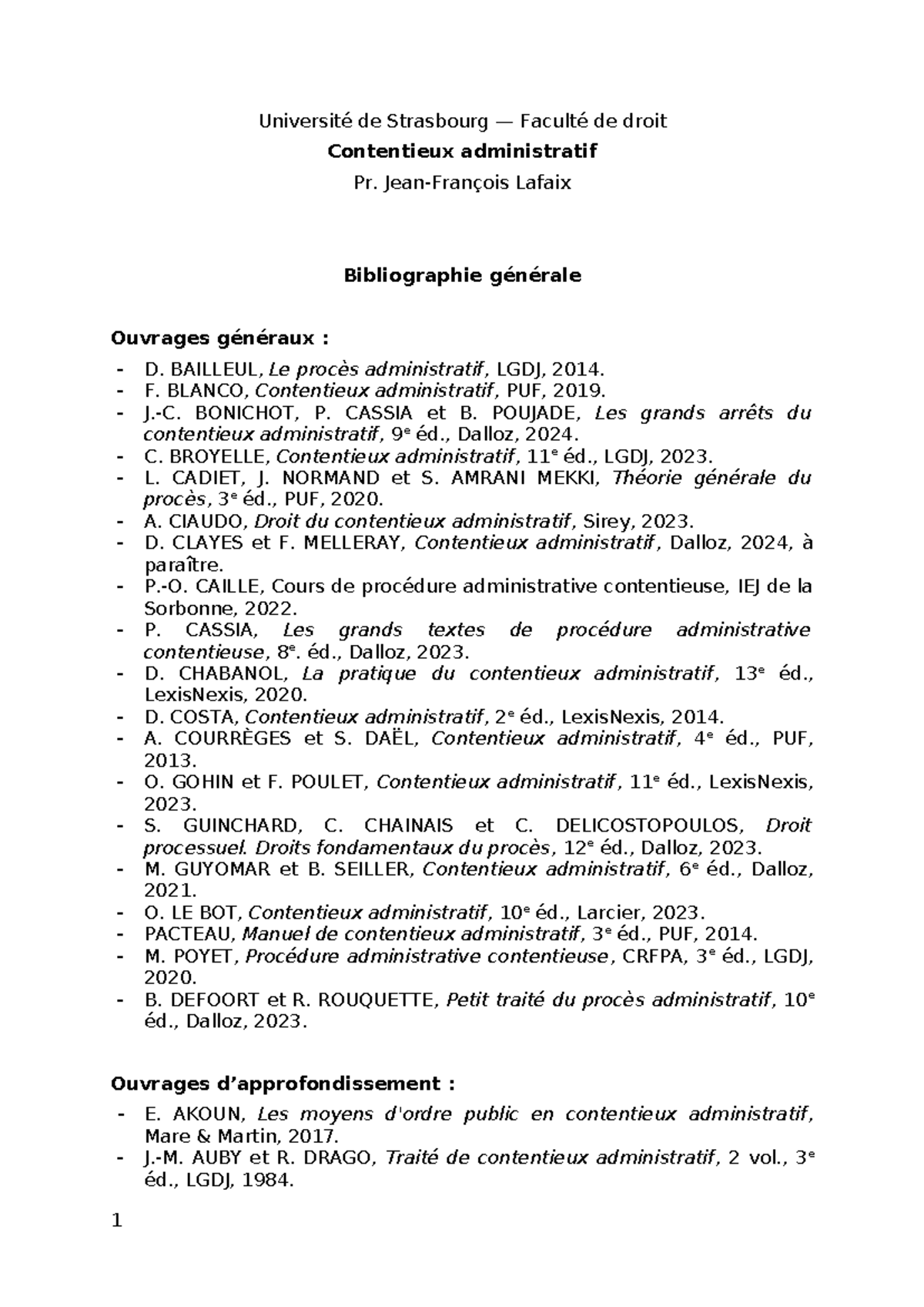 1. Bibliographie et plan 2024 - Université de Strasbourg — Faculté de ...
