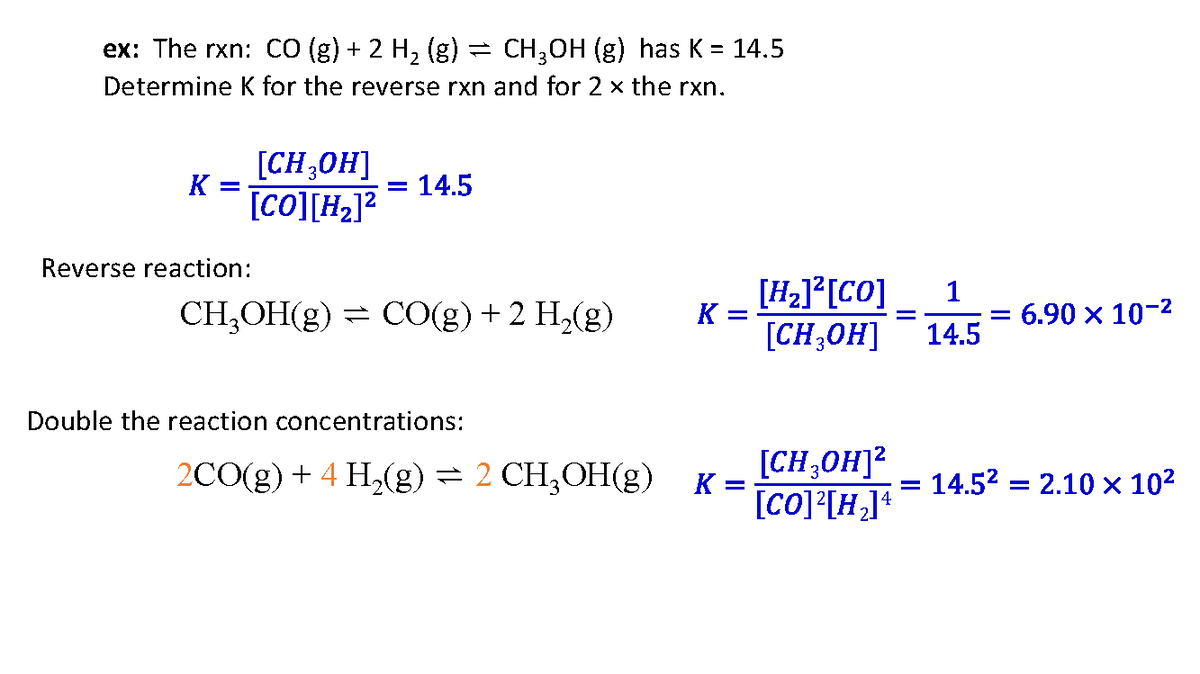 Module 3A-Chemical Equilibrium Examples Solutions-1 - CH 3 OH(g) ⇌ CO(g ...