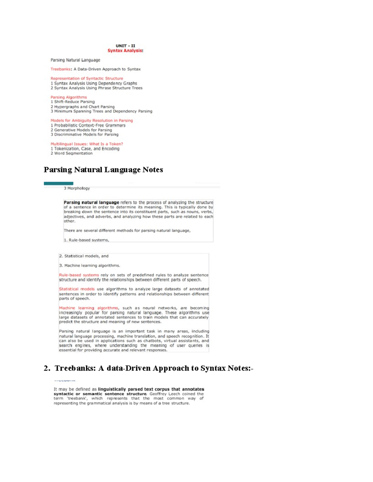 NLP UNIT-2 - Natural Language Processing - Parsing Natural Language ...