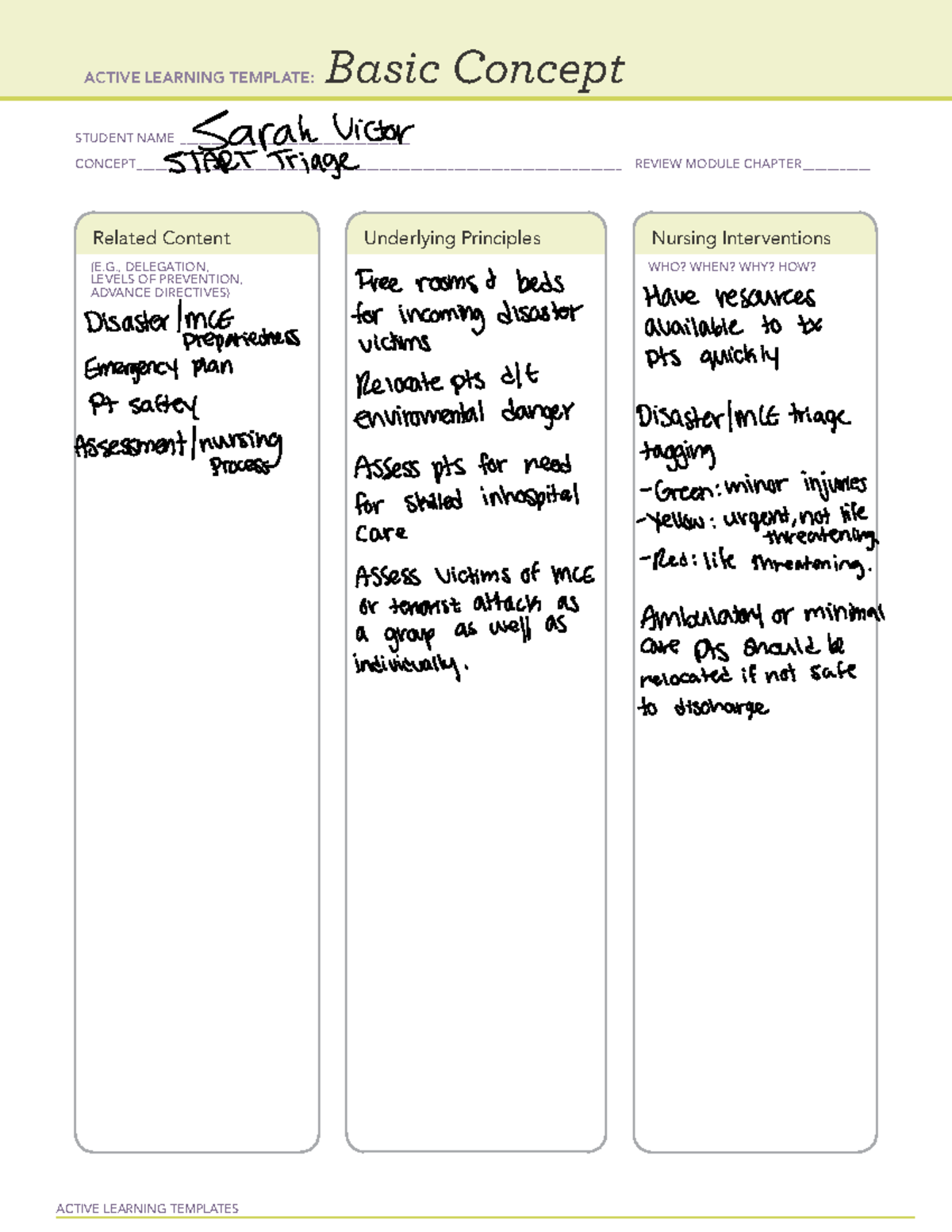 W6 Concepts ALTS - START TRIAGE ALT basic concept - ACTIVE LEARNING ...
