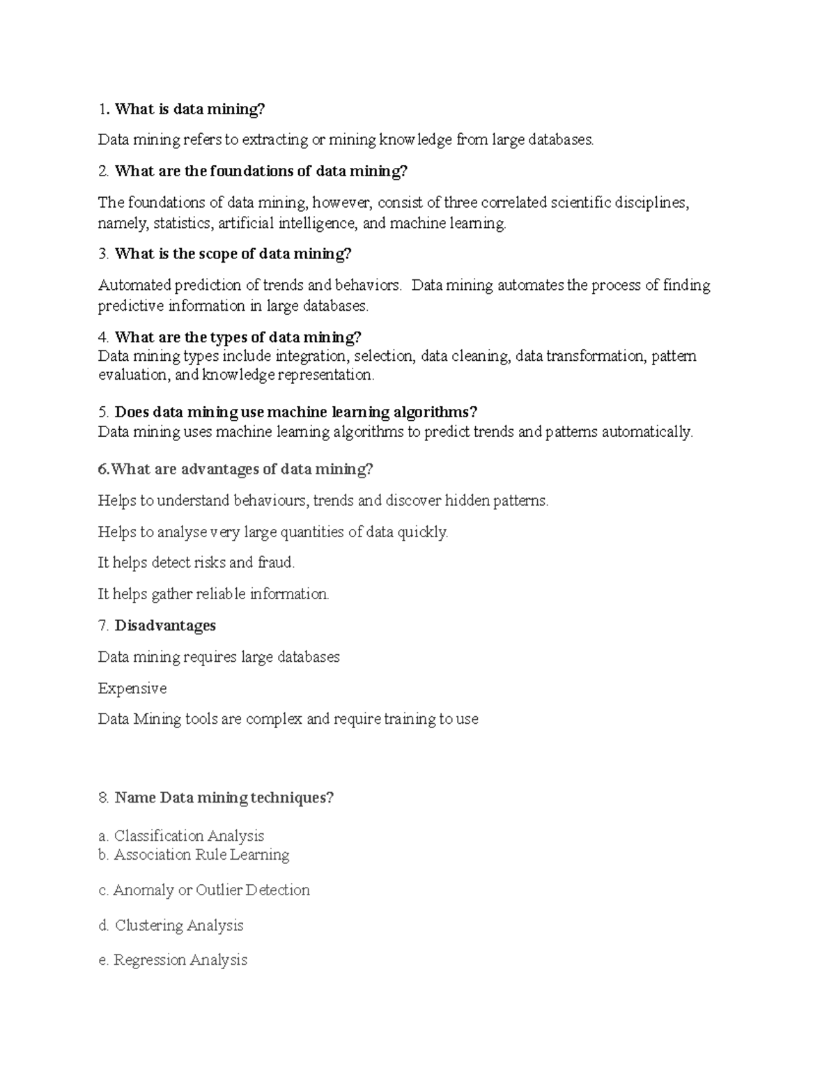 Dmdw Data Mining What Is Data Mining Data Mining Refers To