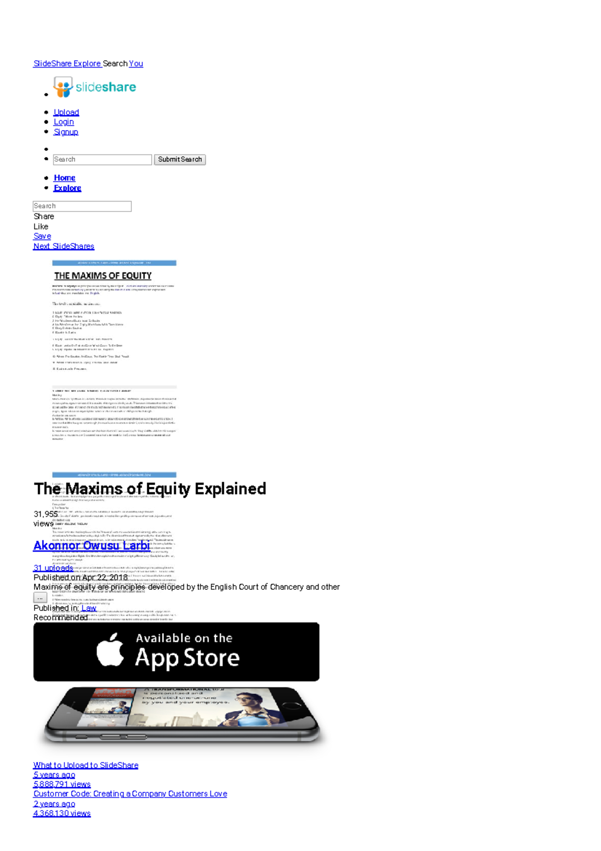 The Maxims of Equity Explained 1614746339185 - SlideShare Explore ...