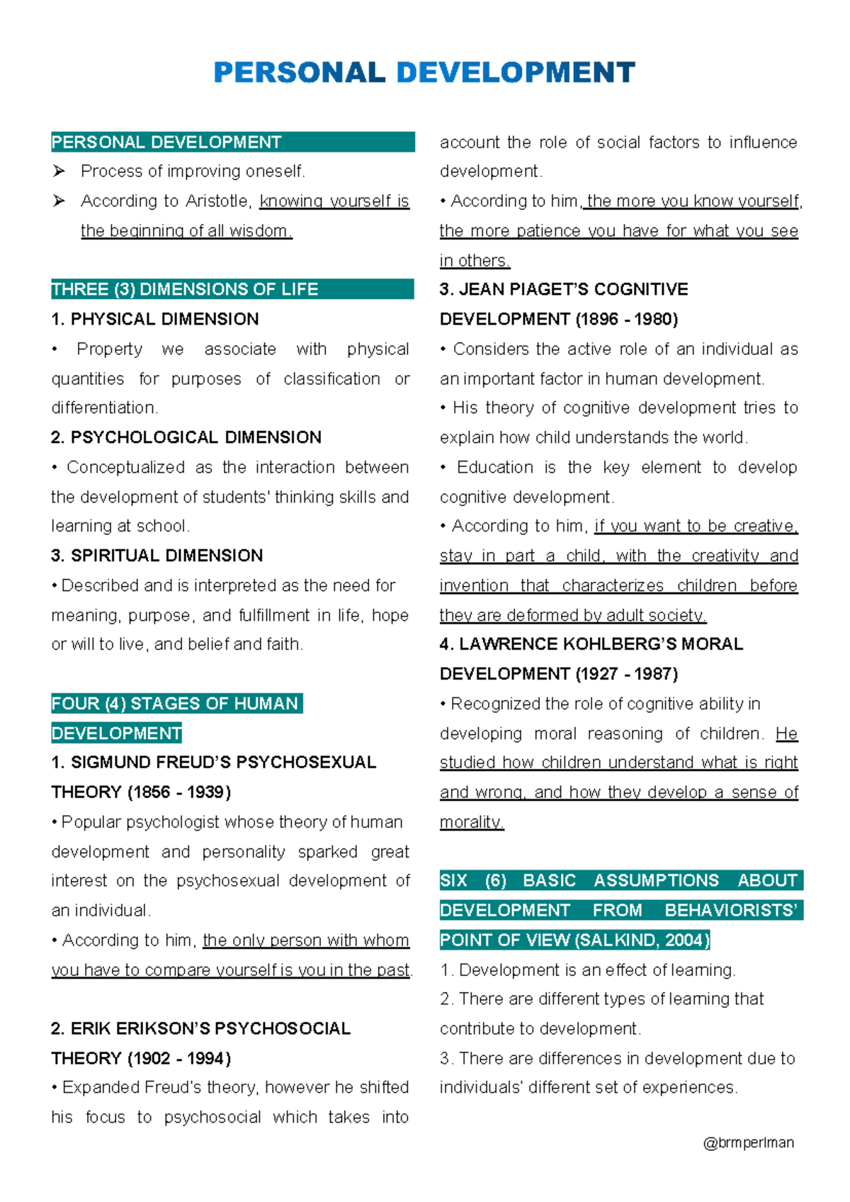 Personal Development reviewer grade 11 - PERSONAL DEVELOPMENT Process ...