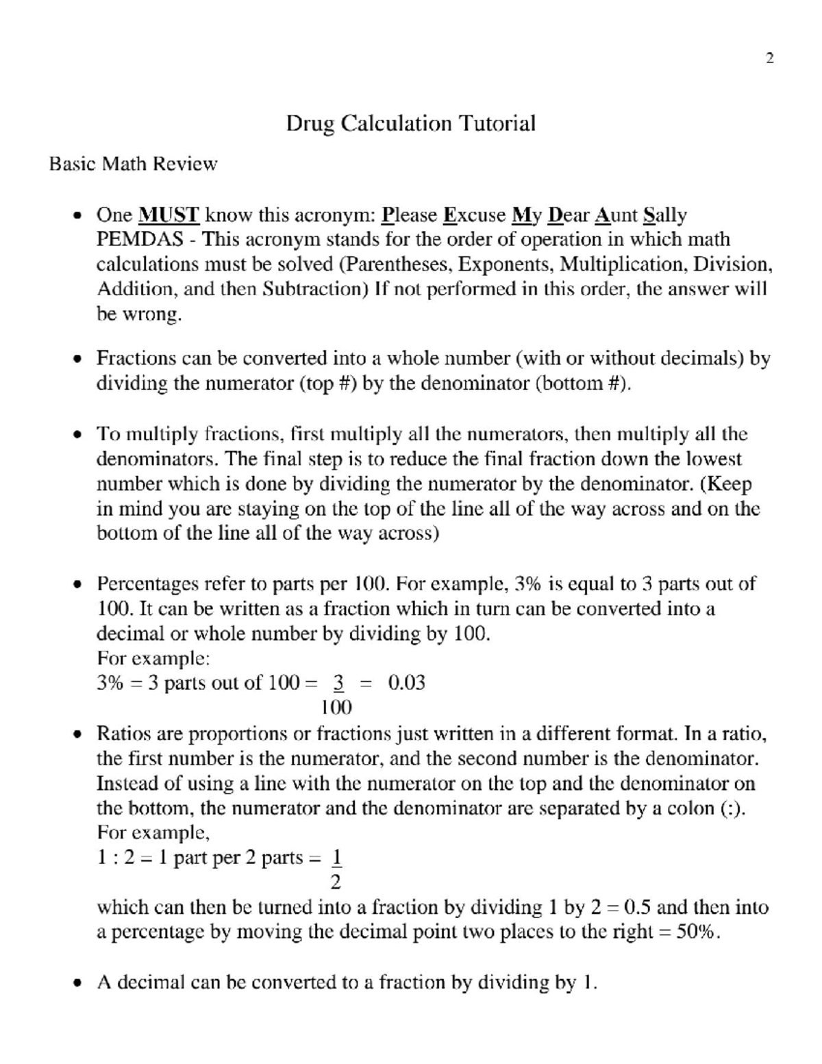 Drug Calculations Guide Nursing PCOL 501 Studocu