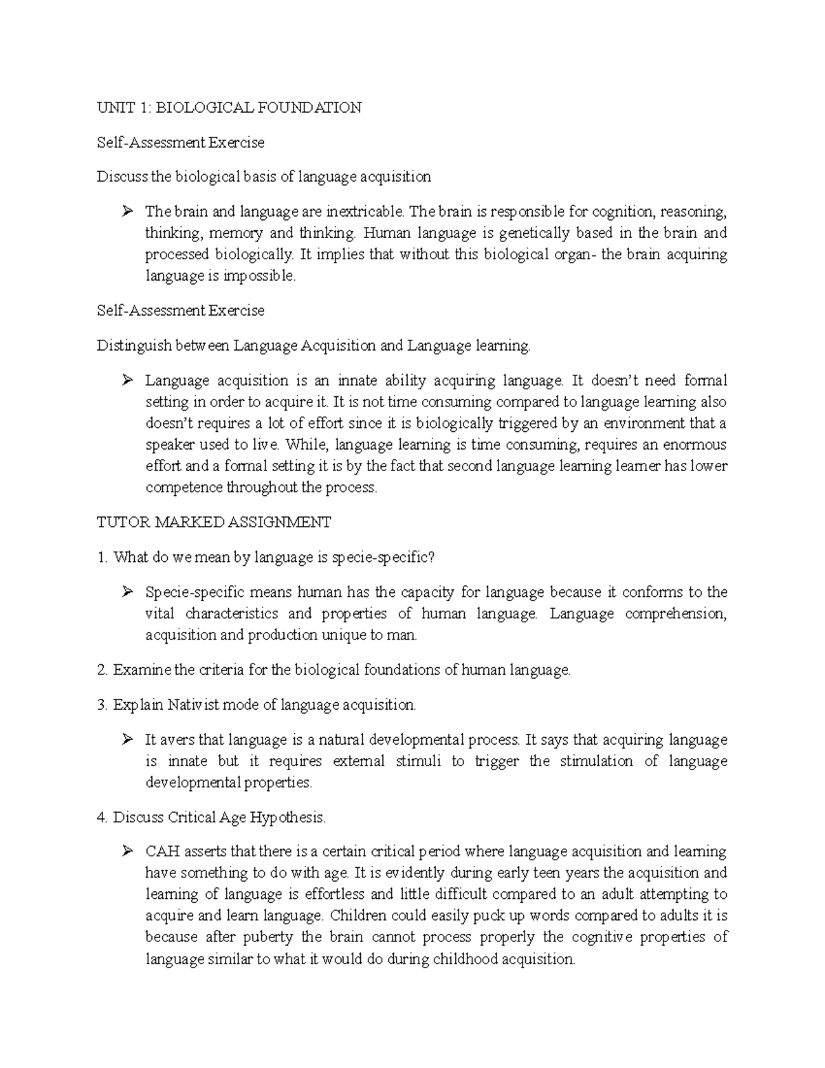 ELc 221 Psychology of Language Language-acquisition-and-learning - UNIT ...