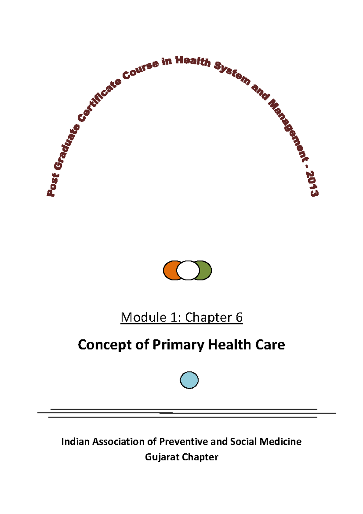 Mod1 Ch6 Primary health care - Module 1: Chapter 6 Concept of Primary ...