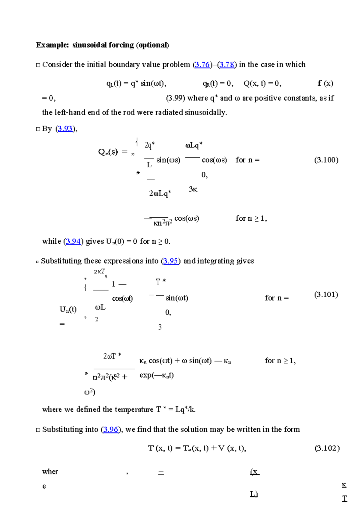 FS-PDE-18 - Example: sinusoidal forcing (optional) - Example ...