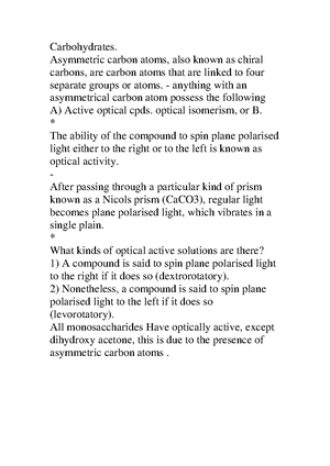 المستند (59)-2 - Carbohydrate Chemistry - *The specific Rotation: is ...