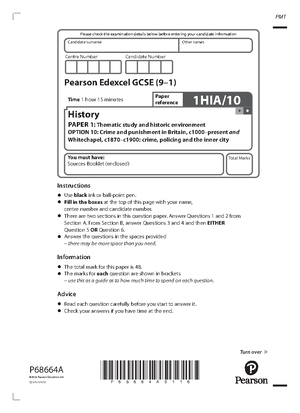 June 2020 QP - Paper 1 Option 10 Edexcel History GCSE - Turn over ...