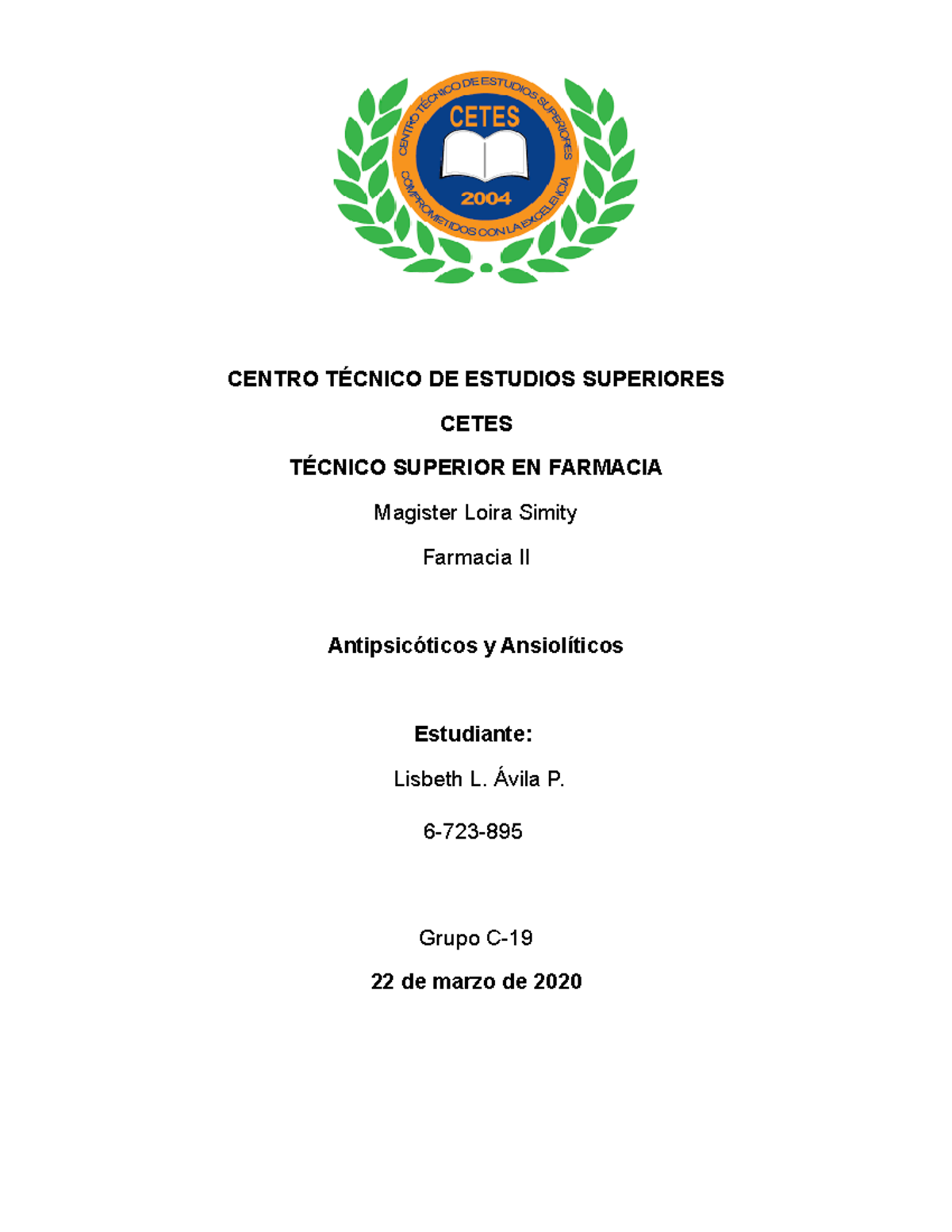 Actividad 1 - Hola - CENTRO TÉCNICO DE ESTUDIOS SUPERIORES CETES ...