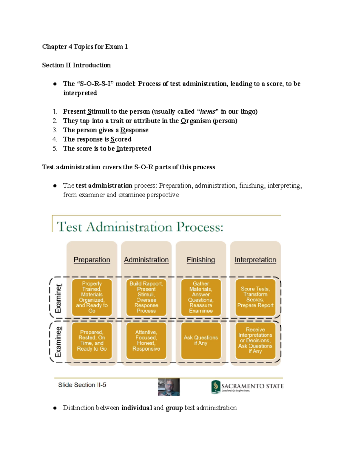 Psych 120 Chapter 4 Exam 1 - Chapter 4 Topics for Exam 1 Section II Introduction The - Studocu