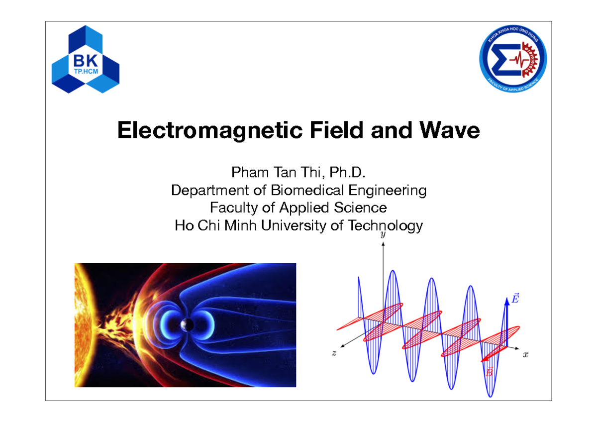 Lecture 2 - Electromagnetic Fields Waves - Electromagnetic Field and ...