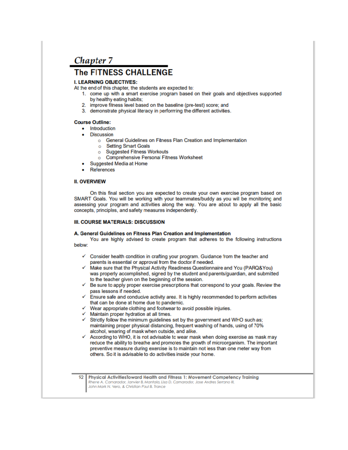 Chapter 7 The Fitness Challenge - Physical Education - Studocu