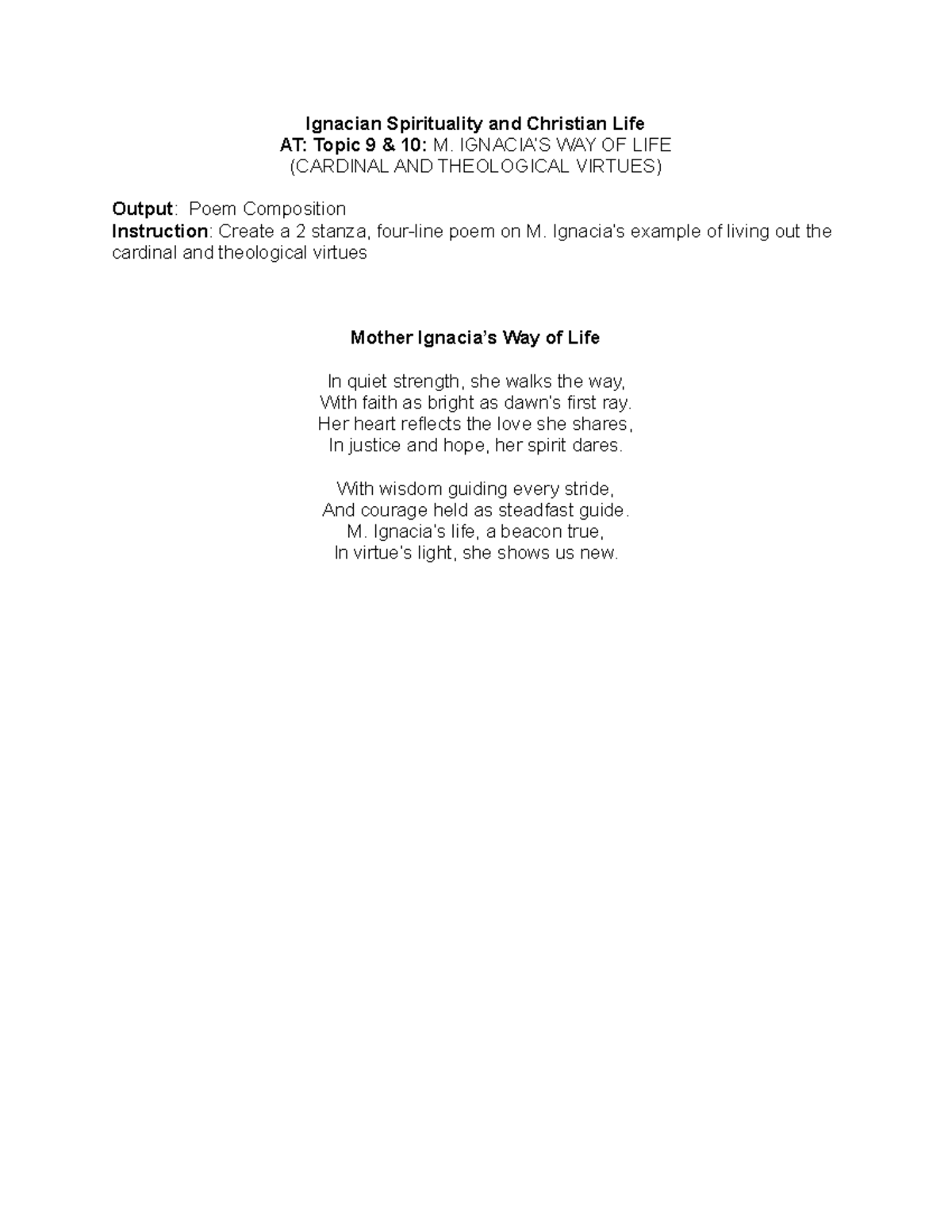 Ignacian Spirituality and Christian Life - IGNACIA’S WAY OF LIFE ...