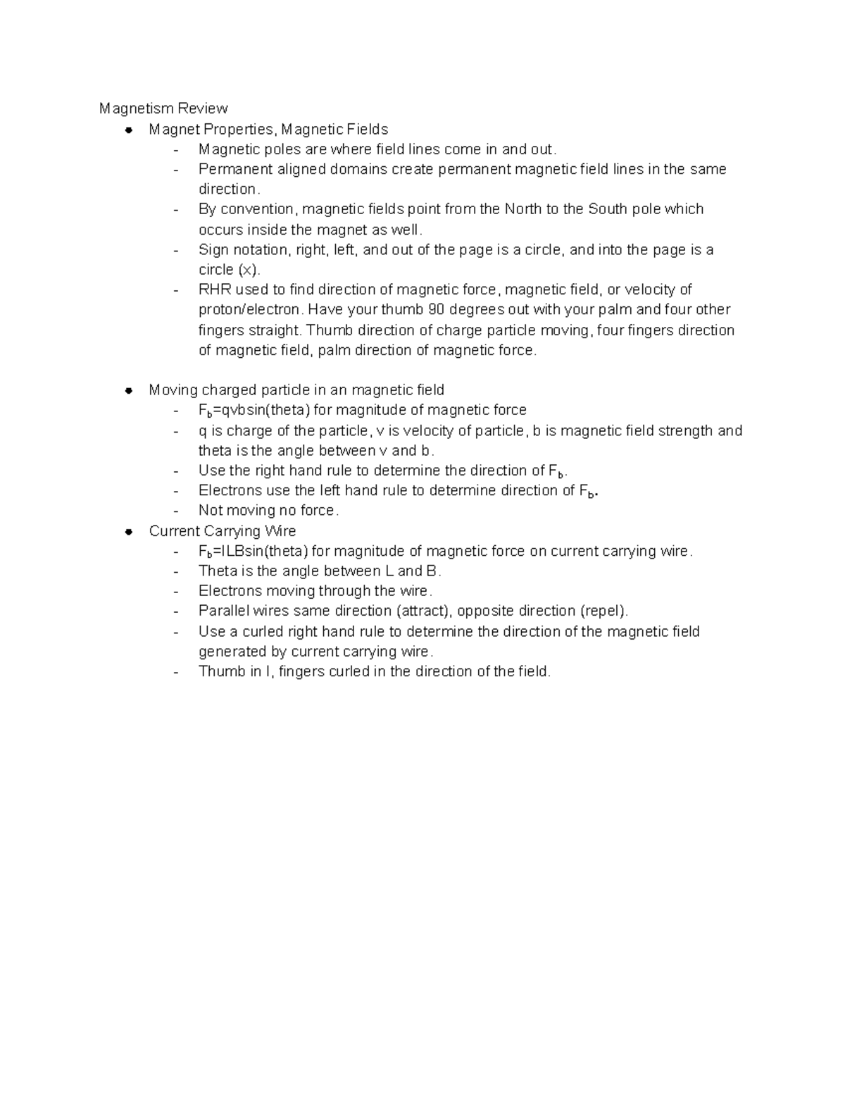 Magnetism Review - exam - Magnetism Review Magnet Properties, Magnetic ...