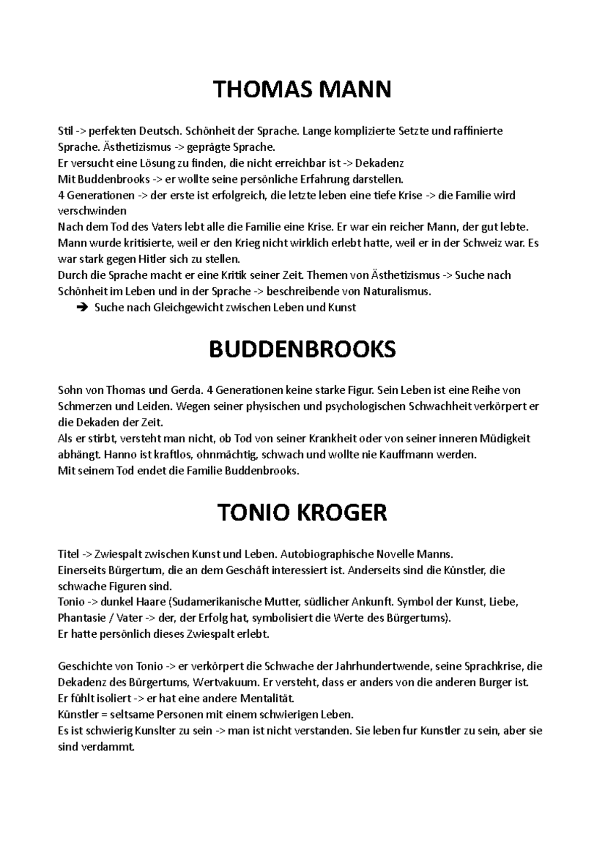 Thomas MANN - Buddenbrooks Tod in Venedig Tonio Kroger - THOMAS MANN Stil -> perfekten Deutsch ...