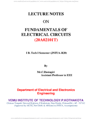 Jntua Control Systems Engineering Notes - R20 - LECTURE NOTES ON ...
