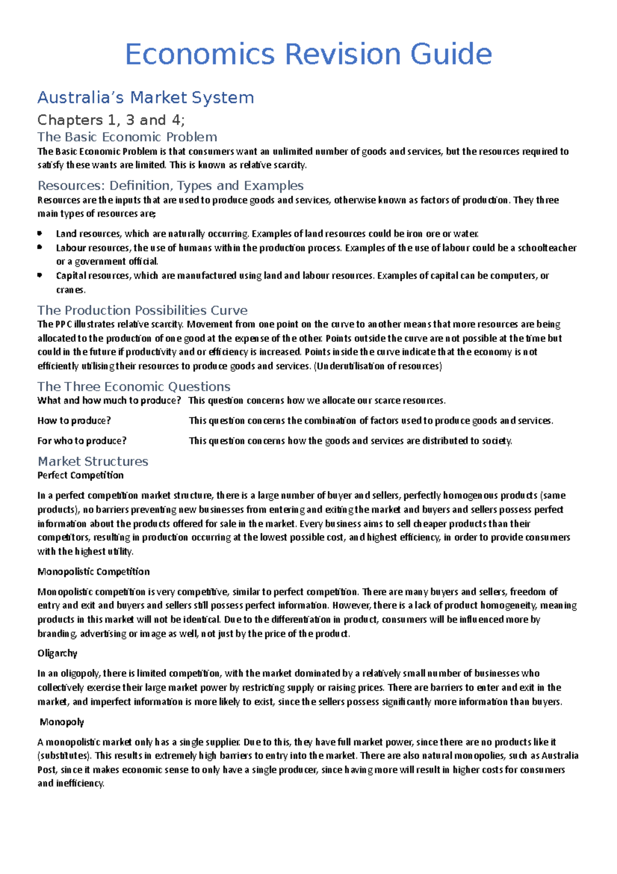Economics Revision Guide- Daniel Li - Economics Revision Guide ...