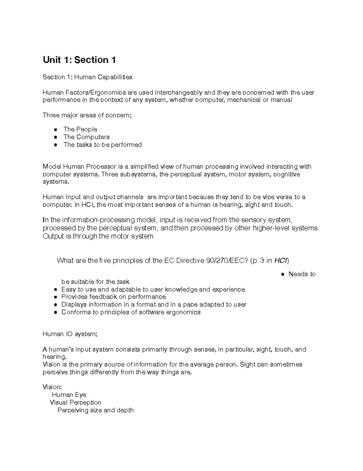 Unit1 Section 1 Comp482 - Unit 1: Section 1 Section 1: Human ...