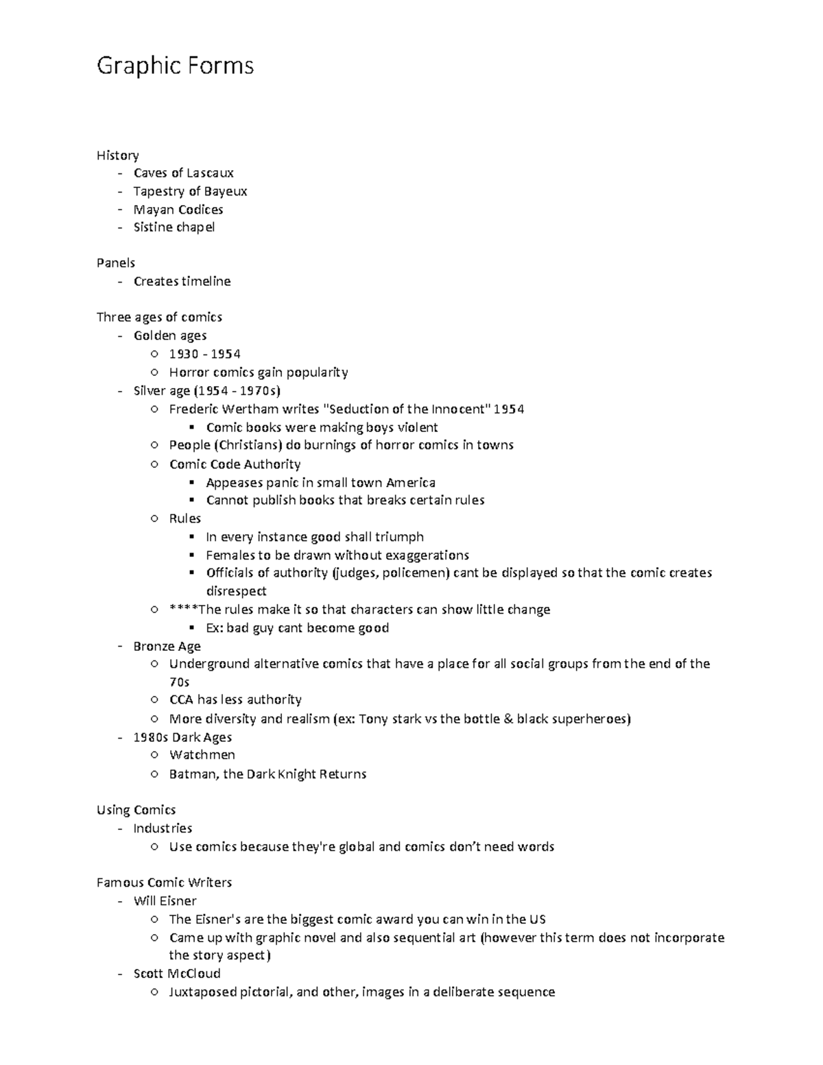 Graphic Forms Lecture Notes - History - Caves of Lascaux - Tapestry of ...
