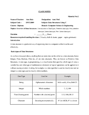 Data Structures Using C - Studocu